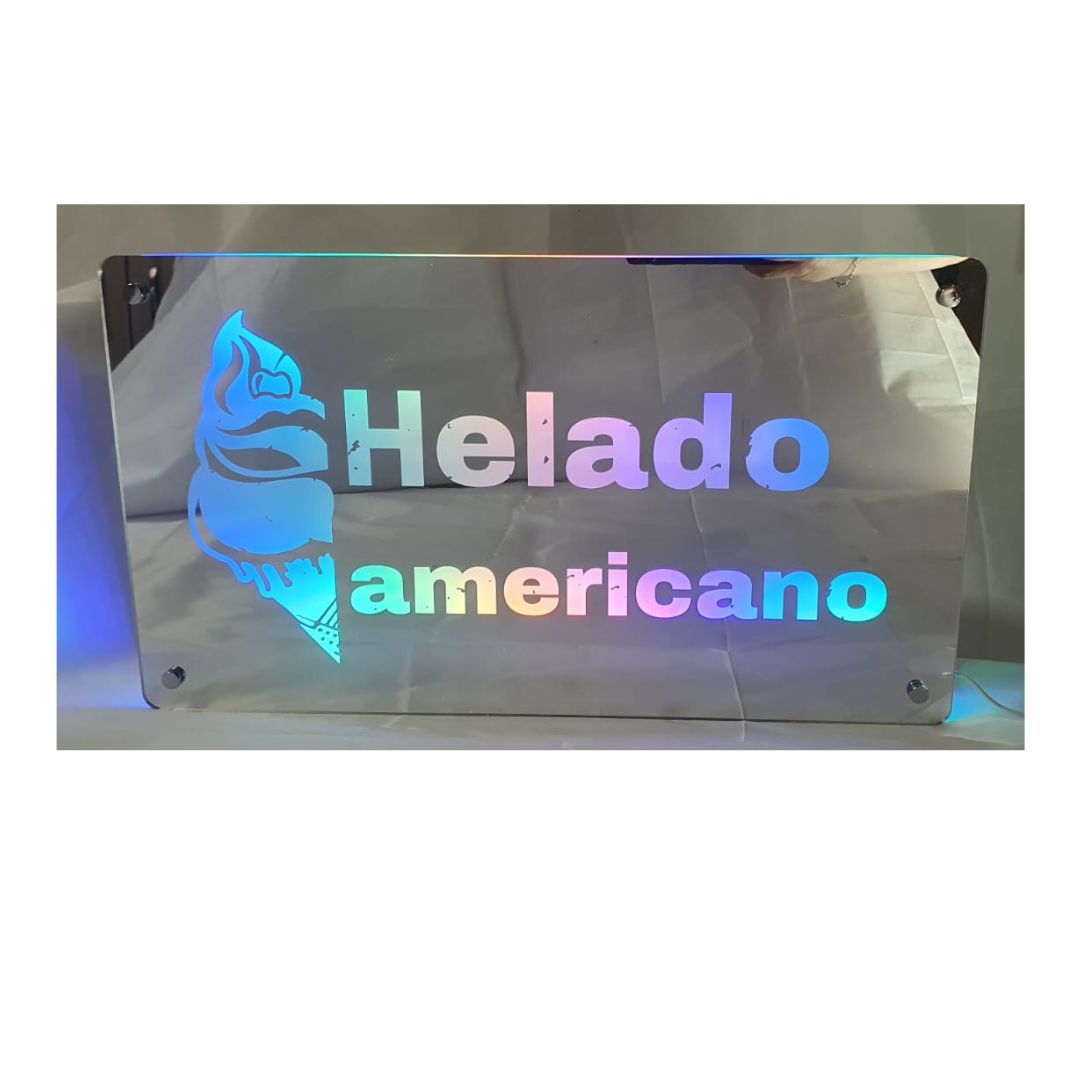 Letrero Led Usb Helado Americano - Arevalo.cl | Arevalo.cl - Venta de ...